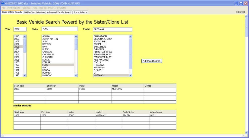 4N6XPRT StifCalcs : NHTSA Crash Tests : Vehicle Crash Tests : Stiffness ...